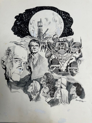 Sale! Martin Cannon "SCI-FI Future" vtg SF/F 0riginal art pen/ink 1978 ...