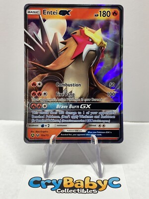Entei-GX 10 (Shining Legends 2017) Pokemon Card
