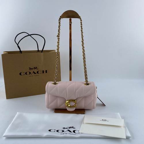 COACH CP149 Tabby Shoulder Bag 20 Quilting Nappa Leather Black Gold ...