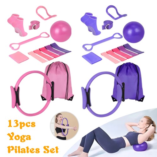 13PCS Home Yoga Pilates Kit Portable Fitness Workout Exercise Pilates ...