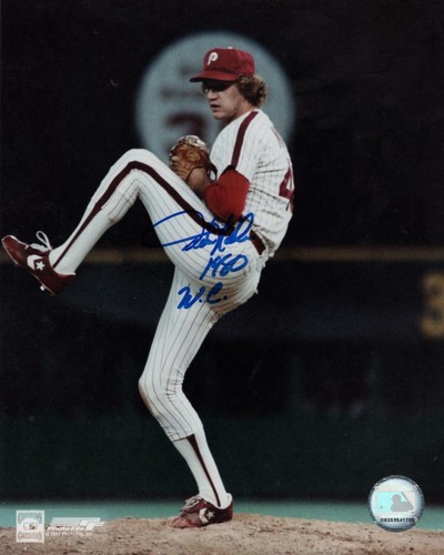 DICKIE NOLES PHILADELPHIA PHILLIES 1980 W.C. SIGNED 8X10 PHOTO W/ COA ...
