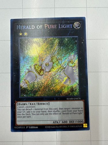 Yugioh Herald of Pure Light BLMR-EN078 Secret Rare 1st Edition Nearmint ...