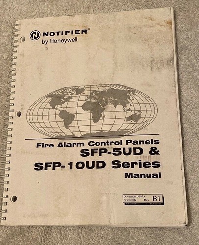 Notifier SFP-5UD Fire Alarm Control Panel MANUAL REV B1. | eBay