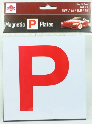 Magnetic P Plates - White/Red - NSW/SA/QLD/NT - Pack of 2 | eBay