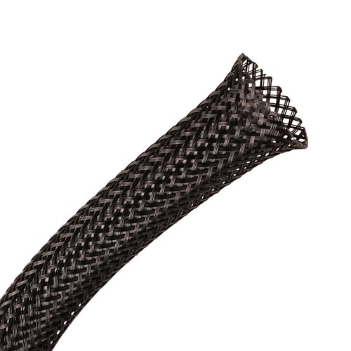 1000' Techflex PTN0.13BK 1/8'' PTN Grade Expandable Cable Sleeve Black ...