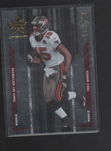 PARIS WARREN 2005 LEAF ROOKIES & STARS LONGEVITY ROOKIE CARD #241 /599 ...