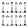 50pc Big Mix UV Ball 316L Surgical Steel Labrets Monroes Wholesale Body ...