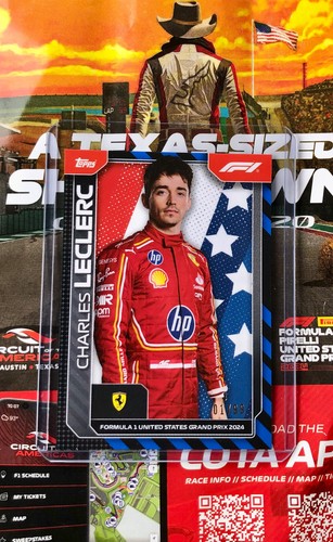 Charles LeClerc Exclusive US Grand Prix Topps 2024 AUSTIN COTA Ferrari ...