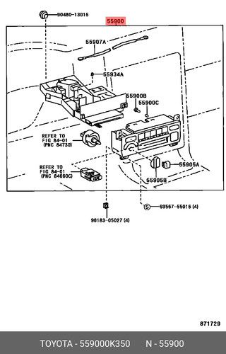 Genuine OE control assy, air conditioner, 559000K350 for TOYOTA 55900 ...