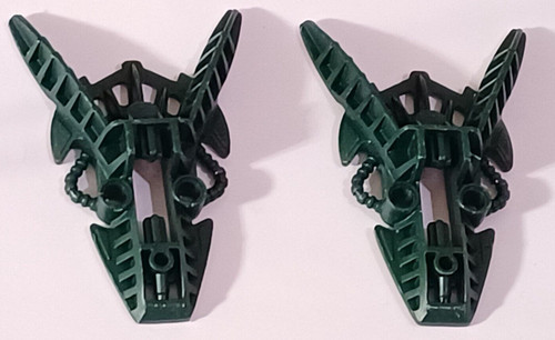 Pair Bionicle Hero Lego parts 53568 Dark Green Foot Piraka qty 2 Legos ...