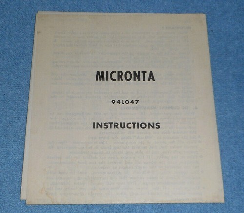 Vintage Micronta Multitester Instructions Only Schematic Diagram | eBay