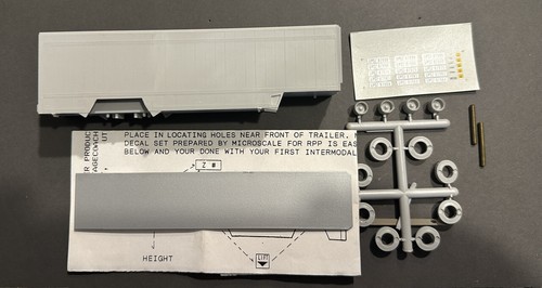 HO 1:87 Rail Power Products # 800 - 40' Intermodal Parcel Trailer KIT w ...