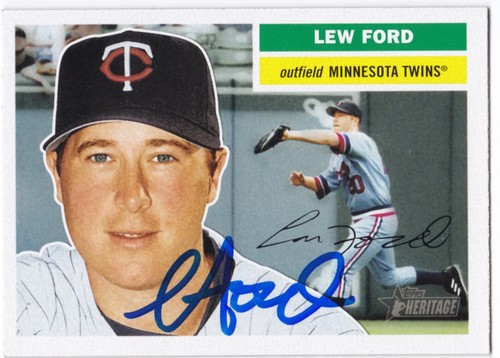 Lew Ford Minnesota Twins IP Signed Autographed 2005 Topps Heritage #184 ...