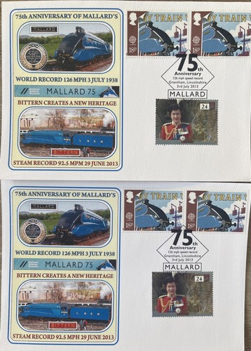 Mallard 75th Anniversary Dawn First Day Cover Set Of 2 - 1 Error And 1 ...