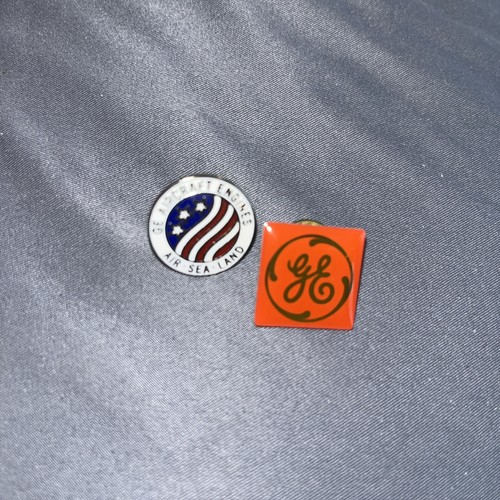 GE Boeing Pins 2 GE Aircraft Engine Logo Pins | eBay
