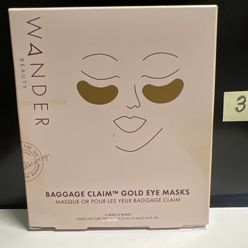 New Wander Beauty Baggage Claim Gold Eye Masks 2 Pairs SEALED Free Ship ...