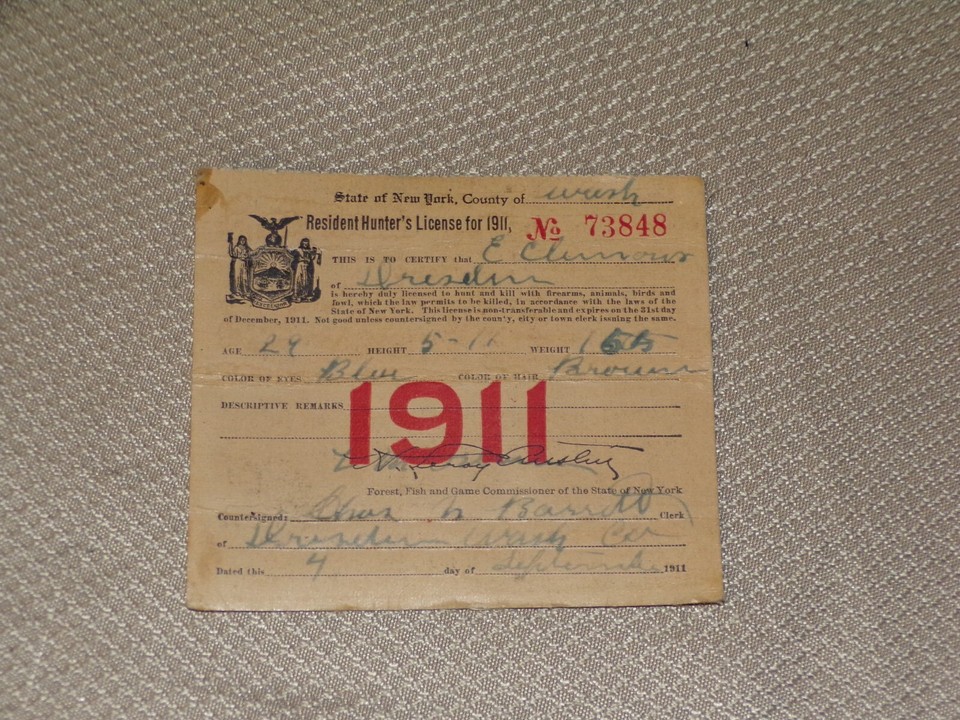 Vintage Hunting Licenses for sale | eBay