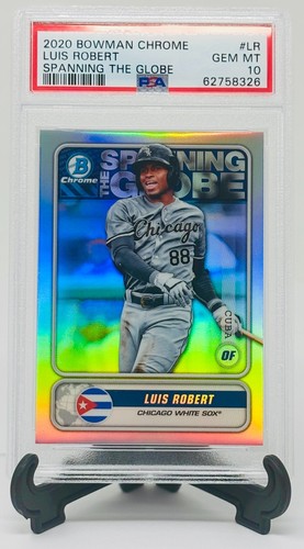 2020 Chrome Refractive Globe-LUIS ROBERT ROOKIE CARD RC PSA 10 GEM MT ...