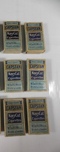Lot of 6 Vintage Capstan Navy Cut Cigarette Box with Inserts | eBay