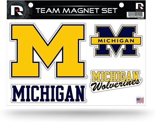 Michigan Wolverines Multi Die Cut Magnet Sheet 3 Piece Fridge Car Truck ...