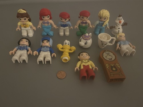Lego Duplo - Lot Of (14) Disney Princess Figure Pieces Belle Elsa Olaf ...