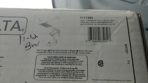 Delta T17T453 Vero TempAssure 17T Series Dual Function Thermostatic Tub ...