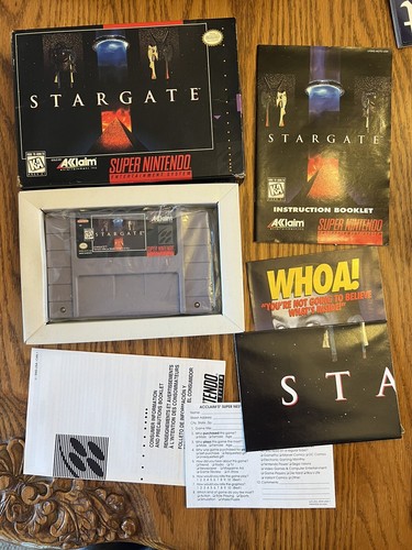 Stargate Super Nintendo SNES Game Cartridge Cart Star Gate for sale ...