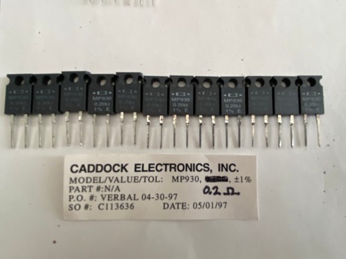Lot of 3 MP930 0.20 ohms 1% 30W TO220 Non-Inductive Thick Film ...