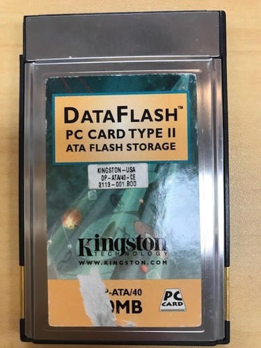 Kingston DataFlash PC Card Type II ATA Flash Storage 40MB | eBay