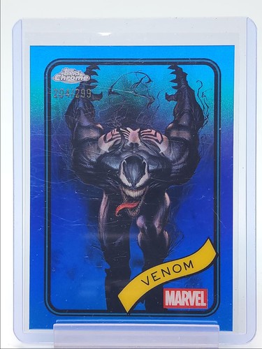 VENOM 2025 TOPPS CHROME MARVEL BLUE REFRACTOR /299 Q3686 | eBay