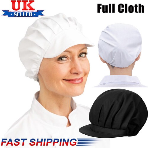 Mens White Catering Hat Chef Bakers/ Food Hygiene Catering Snood Cap 3 ...