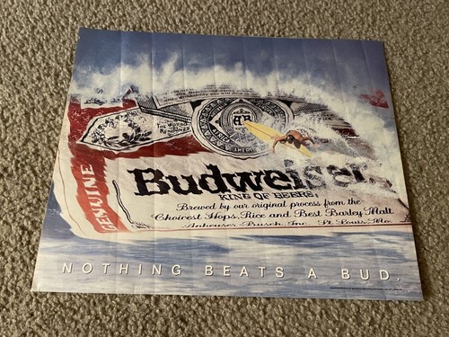Vintage 1991 BUDWEISER BUD BEER Poster Print Ad 1990s SURFING | eBay