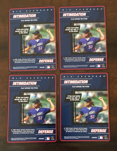 2000 MLB Showdown Strategy Baseball Card #S38 Johnson/Intimidation. Set ...