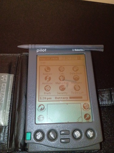 US Robotics Palm Pilot 5000 - Very Rare 1st Generation Palm PDA w ...