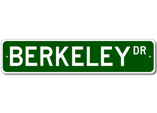Berkeley Drive Street Sign Personalized Custom Last Name Metal Sign ...
