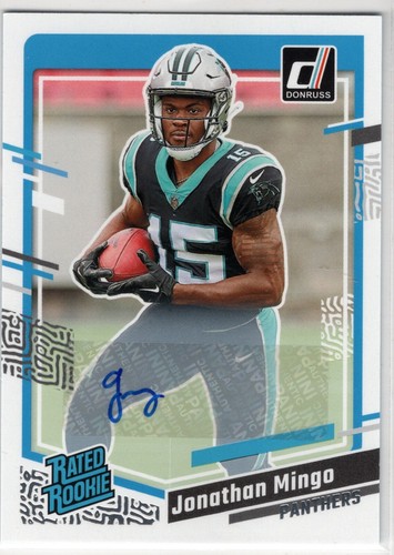 2023 Donruss Rated Rookies Autographs RC #312 Jonathan Mingo Panthers ...