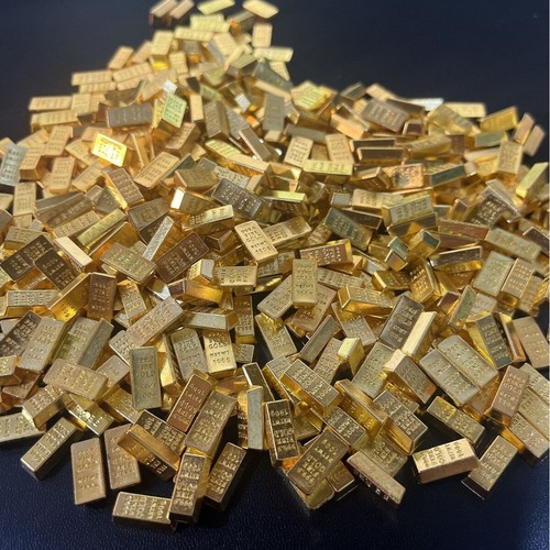 50PCS 1:12 Miniature Faux Gold Bars for Dollhouse 6" figure mini ...