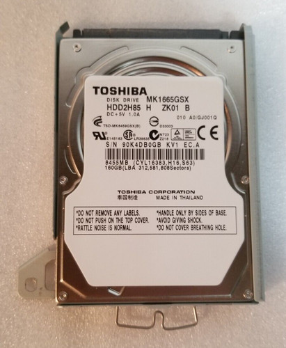 PlayStation 3 Slim Internal Hard Drive & Caddy Mount Toshiba 160GB HDD ...