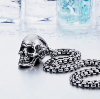 Silver Skull Pendant in Men's Chains, Necklaces & Pendants for sale | eBay
