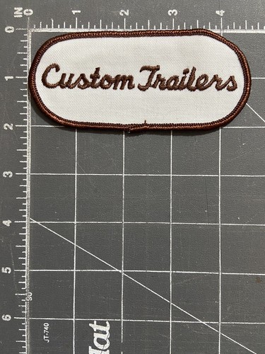 Vintage Custom Trailers Patch Semi Truck Hauling Flatbed Big Rig ...
