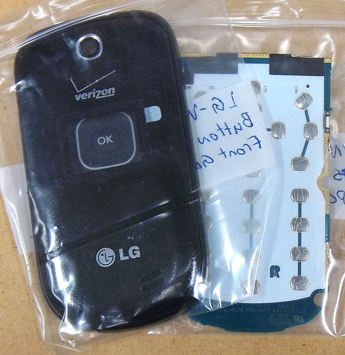 LG Revere 3 III VN170 - Black ( Verizon ) Cellular Flip Phone - Parts ...