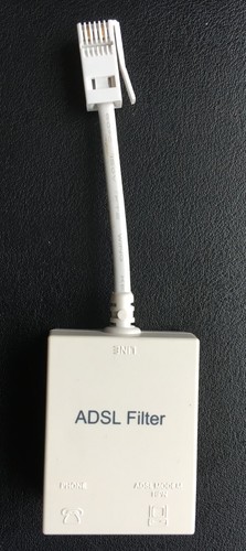 ADSL MICROFILTER - INTERNET BROADBAND MICRO FILTER SPLITTER WITH SHORT ...