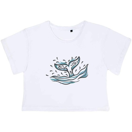 'Decorative Whale Tail' Women's Cotton Crop Tops (CO059272) | eBay UK