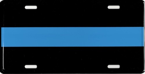 Thin Blue Line Police Officer Cop LEO Blue Lives Matter License Plate ...