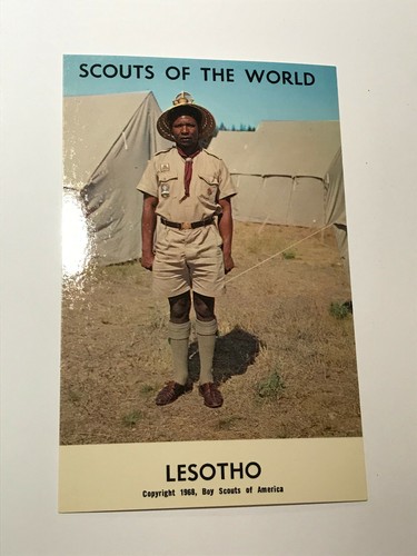 Scouts of the World Postcards 1968 BSA -- LESOTHO MH3 | eBay