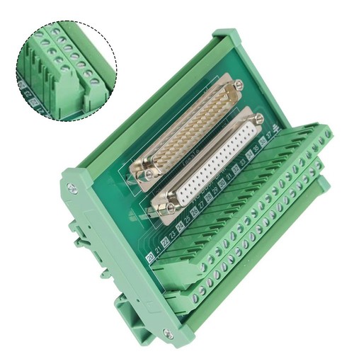 DB37 Adapter Terminal Block with Module Box for DIN Rail Mounting ...