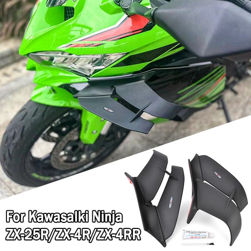 For Kawasaki ZX4R ZX4RR 2023 2024 Ninja ZX-25R Front Fairing Winglet ...