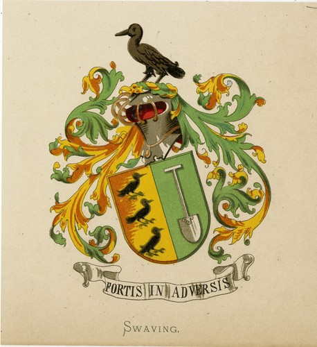 Antique Print - SWAVING-COAT OF ARMS-FAMILY CREST-WENNING-VORSTERMAN ...