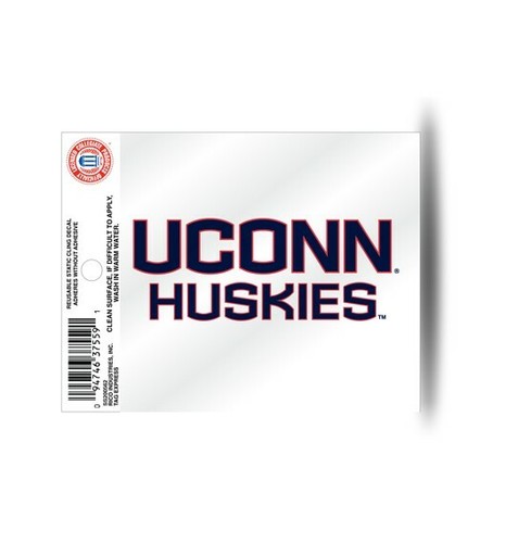 UCONN Connecticut Huskies Static Cling Sticker NEW!! Window or Car ...