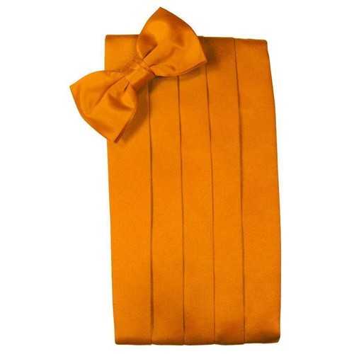 Men's Mandarin Orange Satin Bow Tie and Cummerbund Set | eBay